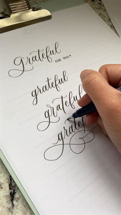 How To Write Grateful In Calligraphy 4 Lettering Styles Video Hand Lettering Worksheet