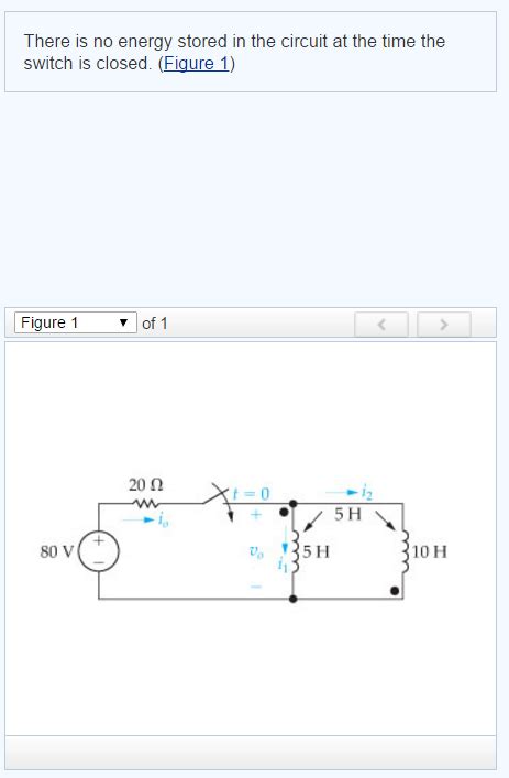 solved there is no energy stored in the circuit at the time