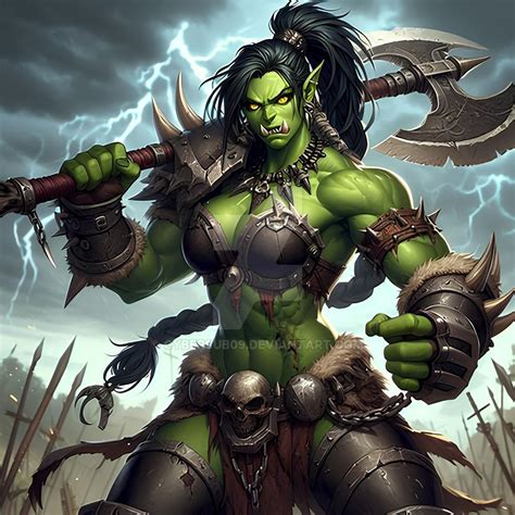 Female Orc Warrior By Cybersub09 On Deviantart