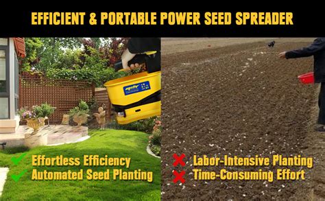 Mellif Cordless Seed Spreader For 18v Capacity 5 5l Handheld Power