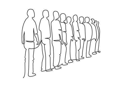 Standing In Line Clip Art
