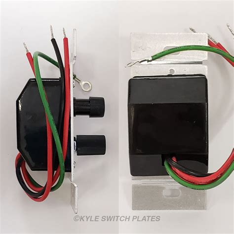 Black Narrow Push Button Dimmer Switch 3 Way 600 Watt Trimmed