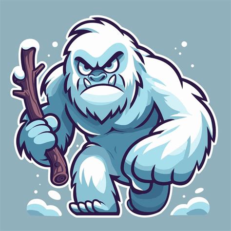 A Cartoon Yetti Mascot Illustration 48394838 Vector Art At Vecteezy