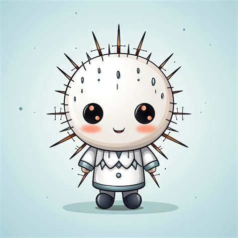 Premium Ai Image Spooky Voodoo Doll Set Against A Plain Backdrop