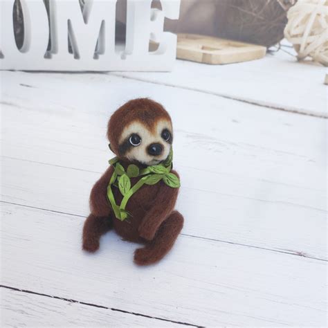Miniature Sloth Plushie Collectors Tiny Stuffed Animal Desk Inspire