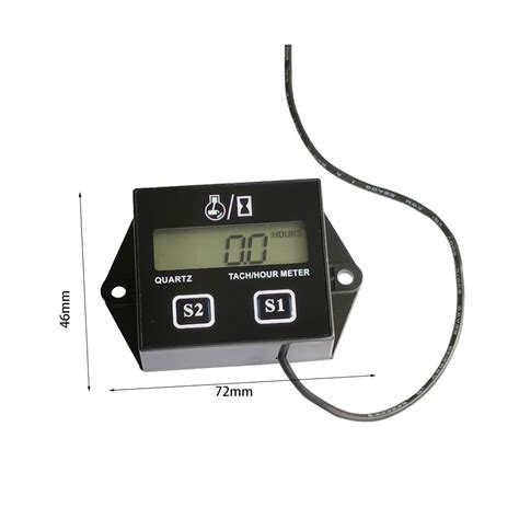 Digital Lcd Display Motor Speedometer Engine Tach Vicedeal