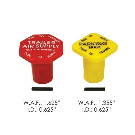 Yellow Pp Parking Brake Dash Air Valve Knob Kn20903 Raneys Truck Parts