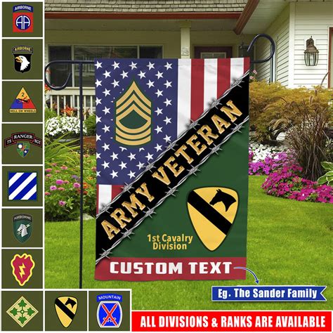 Army Division Garden Flag Proud Us Veteran