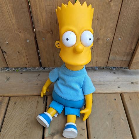 Vintage Dan Dee Bart Simpson Vinyl Pull String Toy Doll By Matt Groening Etsy