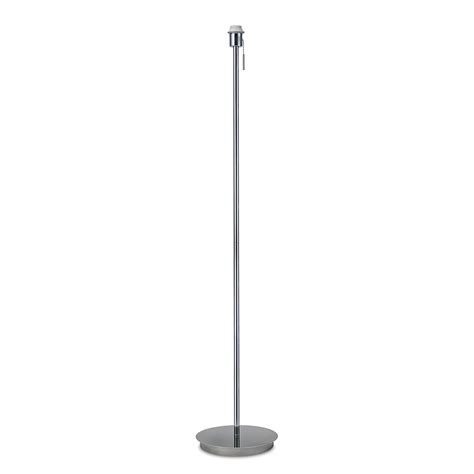 Carlton Round Flat Base Floor Lamp Without Shade Polished Chrome