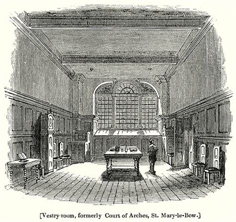 Vestry Room Formerly Court Of Arches St Mary Le Bow Stock Image