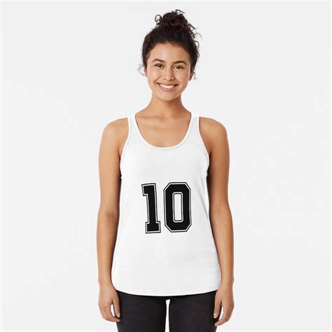 10 American Football Classic Vintage Sport Jersey Number In Black
