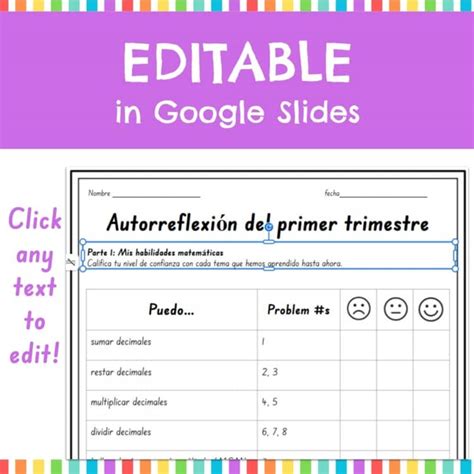 6th Grade Math Conference Reflection And Skill Review Bilingual Bundle