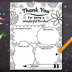 Teacher Thank You Teacher Appreciation Week Printable Teacher