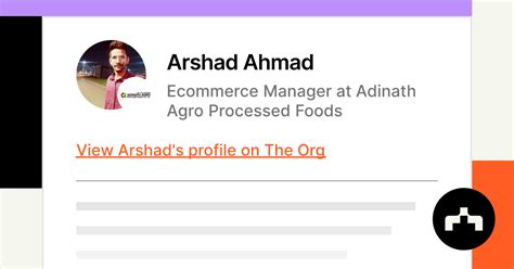 Arshad Ahmad Ecommerce Manager At Adinath Agro Processed Foods The Org