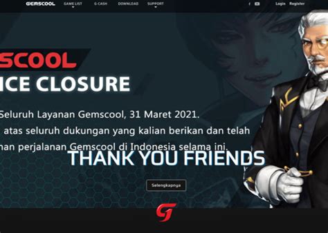 Gemscool Tutup Seluruh Layanan Mereka Di Tanggal 31 Maret 2021 Gamedaim