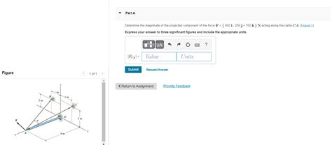 Solved Determine The Magnitude Of The Projected Compone