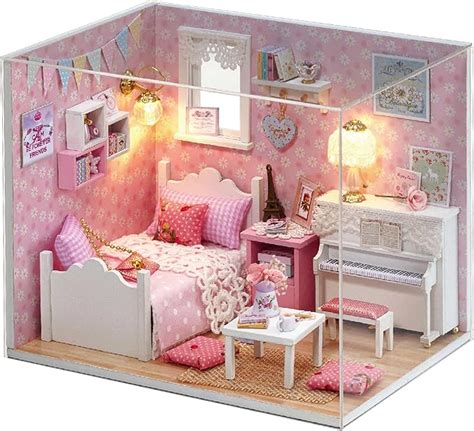 Dollhouse Miniature Diy Kit With Decoration Furniture And