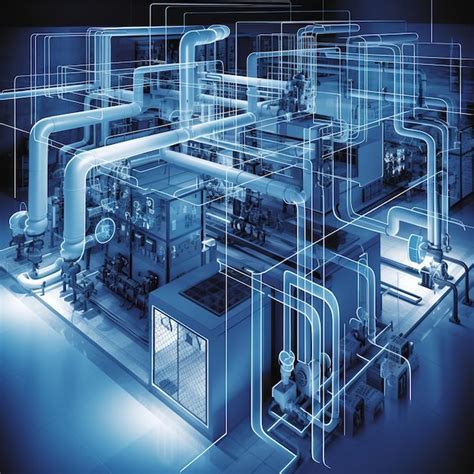 Premium Ai Image Pipe Network At An Industrial Chemical Plant