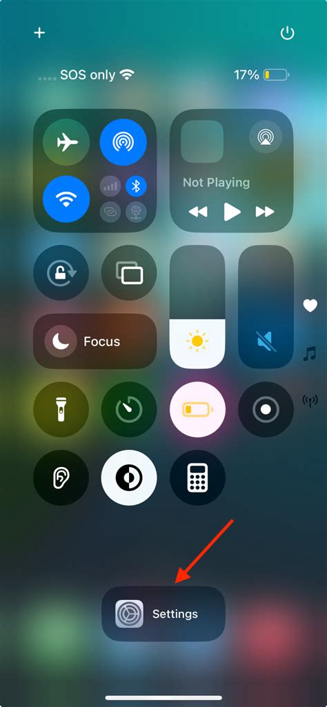 settings inside control center macrumors forums
