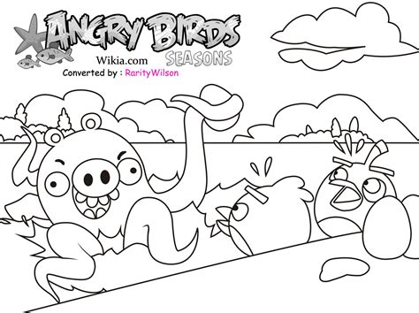 Angry Birds Season Coloring Pages Minister Coloring