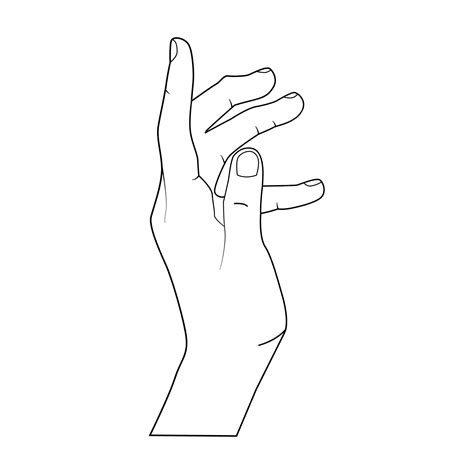 Premium Vector A Female Hand Gesture Line Art Illustration