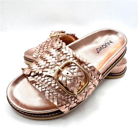 Inuovo Metallic Rose Fonott Női Papucs Perfetto Cipőbolt