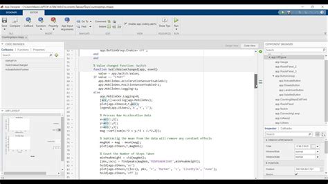 Matlab Smartphone Counting Steps Youtube