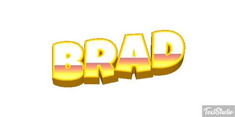 Brad Name Animated  Logo Designs