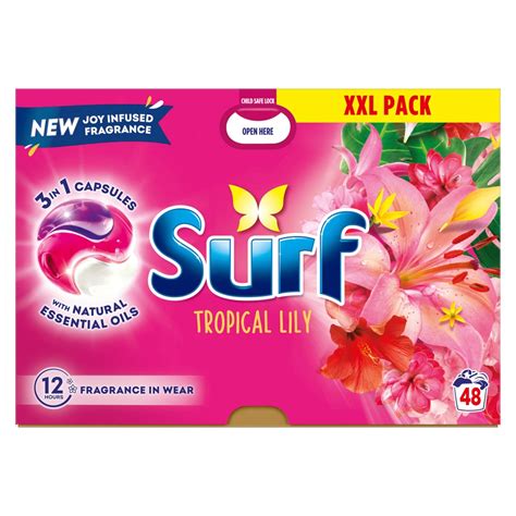 Surf 3in1 Pods Washing Liquid Laundry Detergent Capsules Tropical