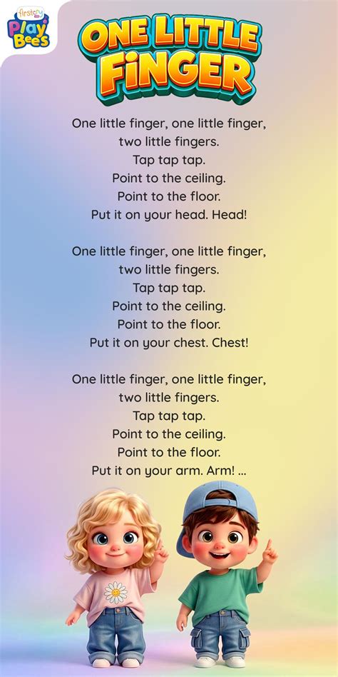 One Little Finger Lyrics Nursery Rhyme And Song