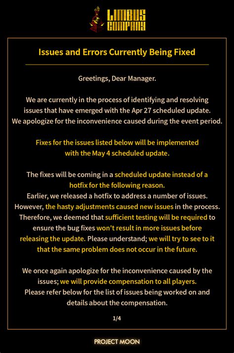 Issues And Errors Currently Being Fixed Rlimbuscompany