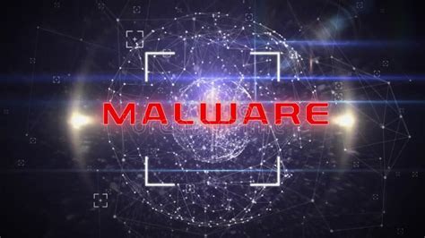 Animation Of Malware Text Over Network Of Connections On Black Background Stock Video Video Of