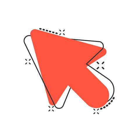 Computer Mouse Cursor Icon In Comic Style Arrow Cursor Vector Cartoon