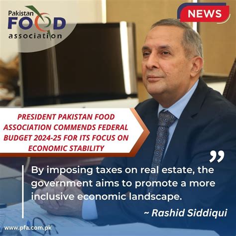 Pakistan Food Association On Linkedin Mr Rashid Siddiqui President