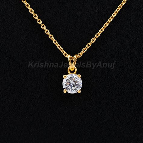 Gorgeous Diamond Pendant Chain Necklace Solid 925 Sterling Silver