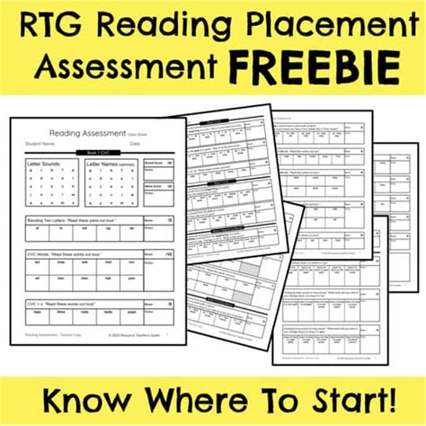 Free Phonics Placement Assessmentspedrti By Resource Teachers Guide