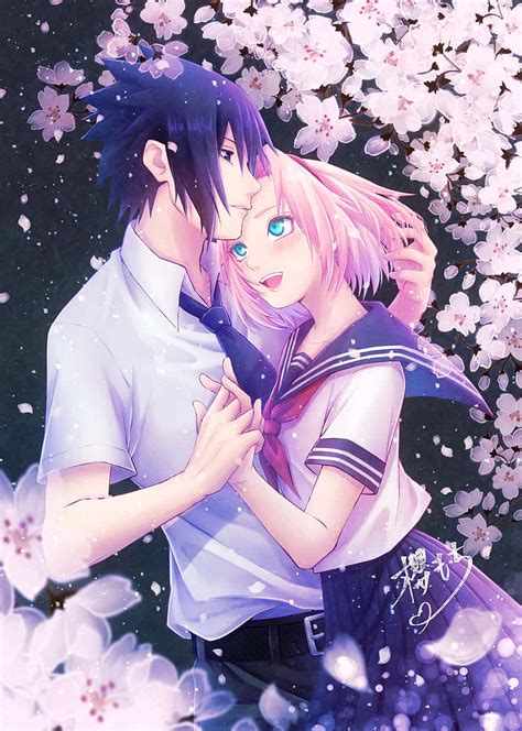 Sasuke And Sakura Kiss Wallpaper