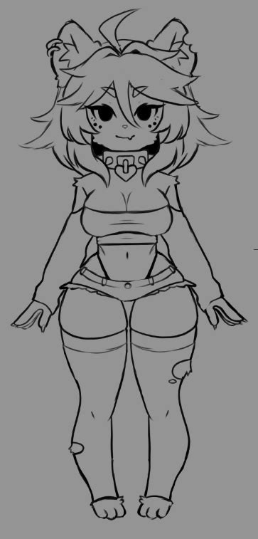 Rule 34 Big Breasts Chibi Cute Demon Girl Fuamyero Humanoid Hyena Slutty Outfit Spiked Collar