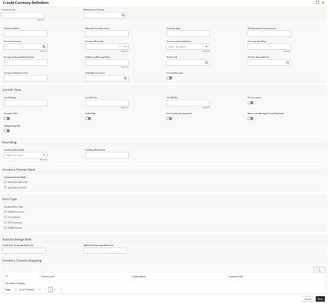 Create Currency Definition