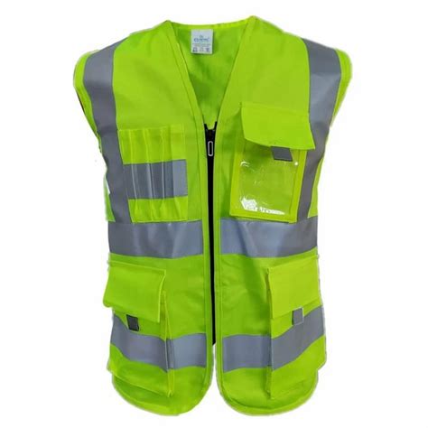 Full Sleeves Plain Industrial Safety Jacket For Construction Size