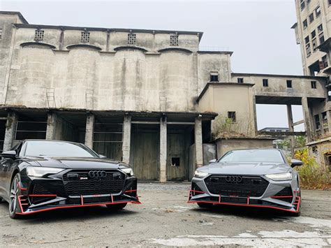 For Audi A6 2019 2020 Modified To Rs6 Style Body Kit Include Front
