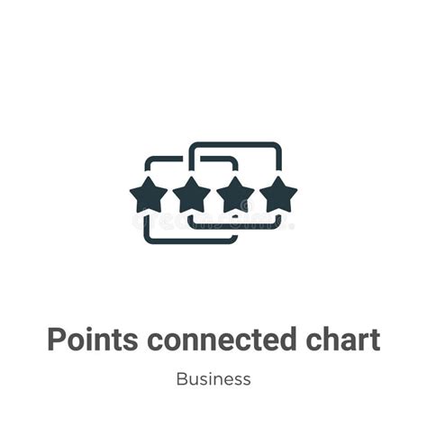 Points Connected Chart Icon Vector Sign And Symbol On W Stock Vector