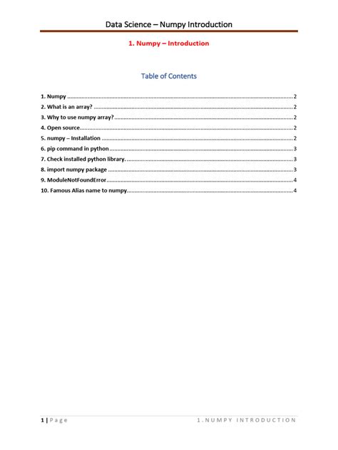 1 Numpy Introduction Pdf Computer Science Software Engineering