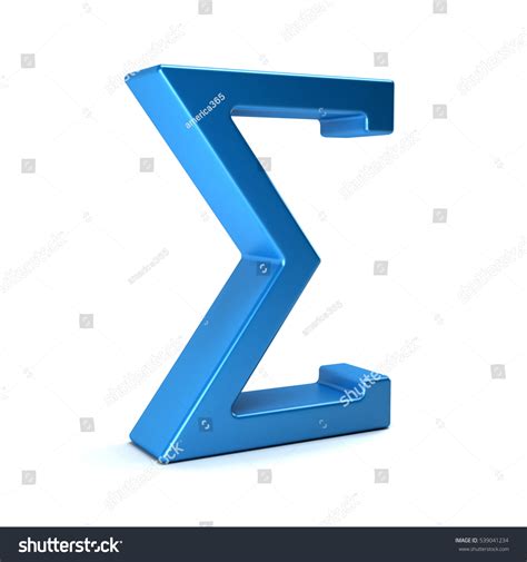 시그마 합계 기호3d 렌더링 그림 스톡 일러스트 539041234 Shutterstock