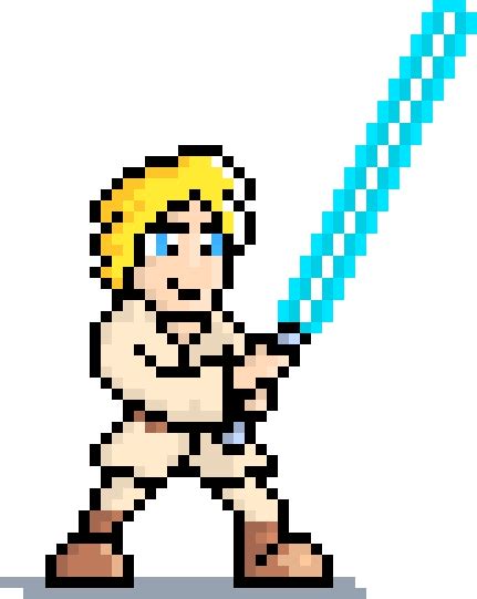 Luke Skywalker Luke Skywalker Pixel Art Full Size Png Clipart Images Download