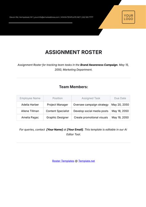 Free Airline Crew Roster Template To Edit Online