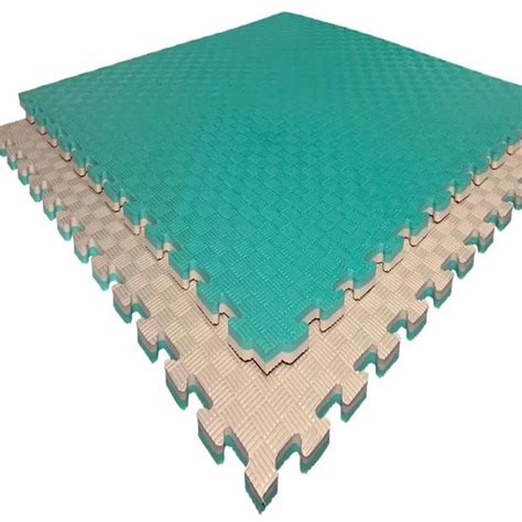 Мат татамі Lanor Ластівчин хвіст 1000х1000х20мм бежево бірюзовий код