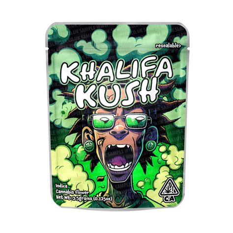 Khalifa Kush Mylar Pouches Pre Labeled Slapsta
