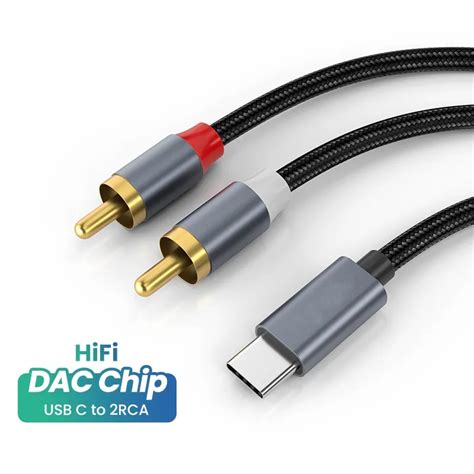 Rca To Type C Usb C Cable Audio Adapter Converter Y Splitter Home